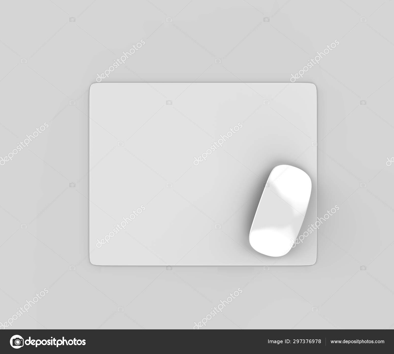 Blank Mouse Pad Computer Mouse Branding Design Presentation Render ...