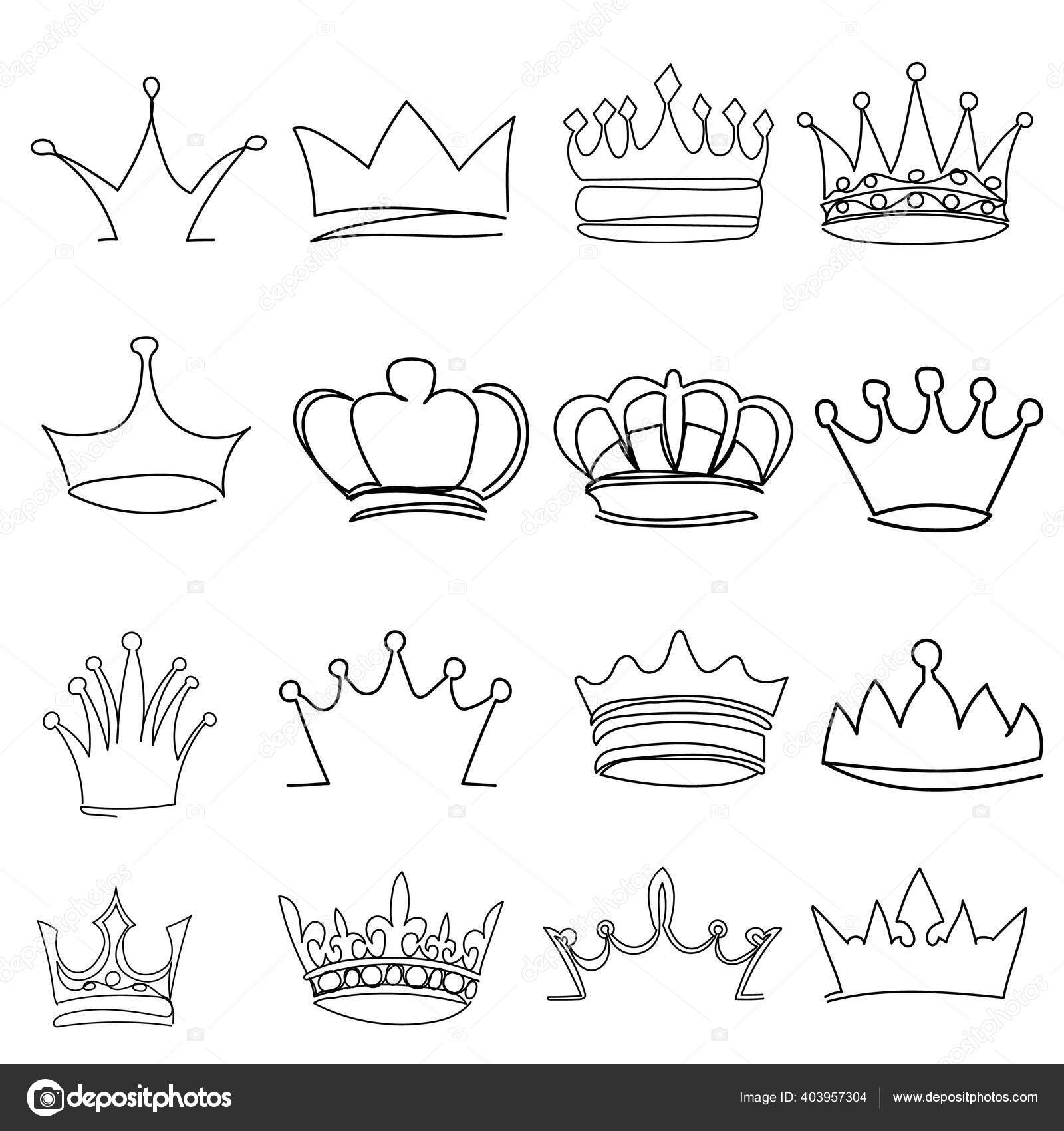 5 Punkts Krone Tegning