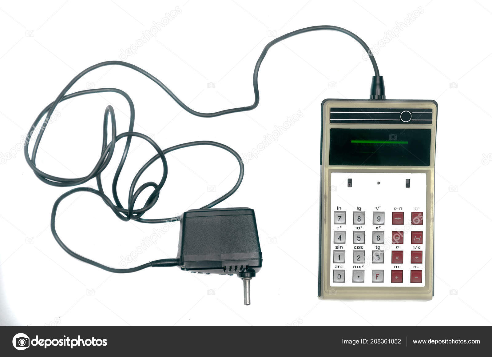 Vintage Calculator 70S Isolated White Background — Stock Photo ...