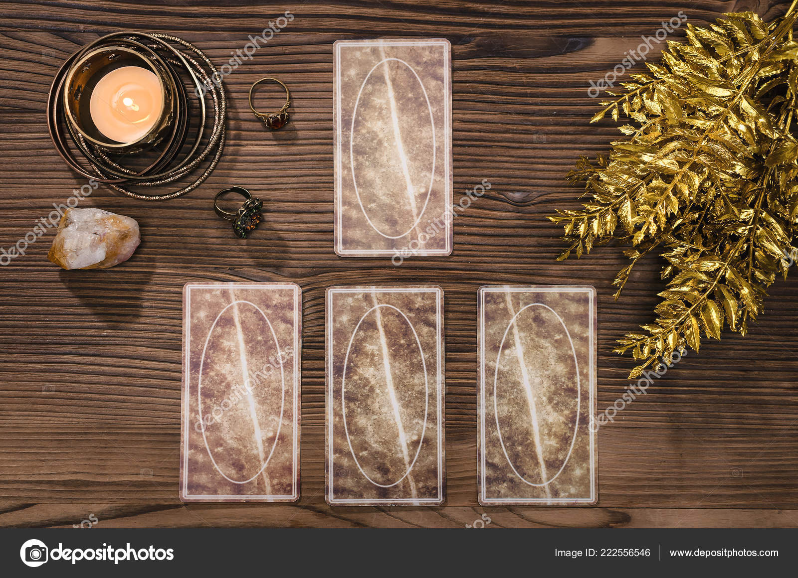 Tarot Cards Fortune Teller Desk Table Background Futune Reading Concept ...