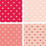 Set of four romantic hearts seamless patterns backgrounds Stock Vector ...