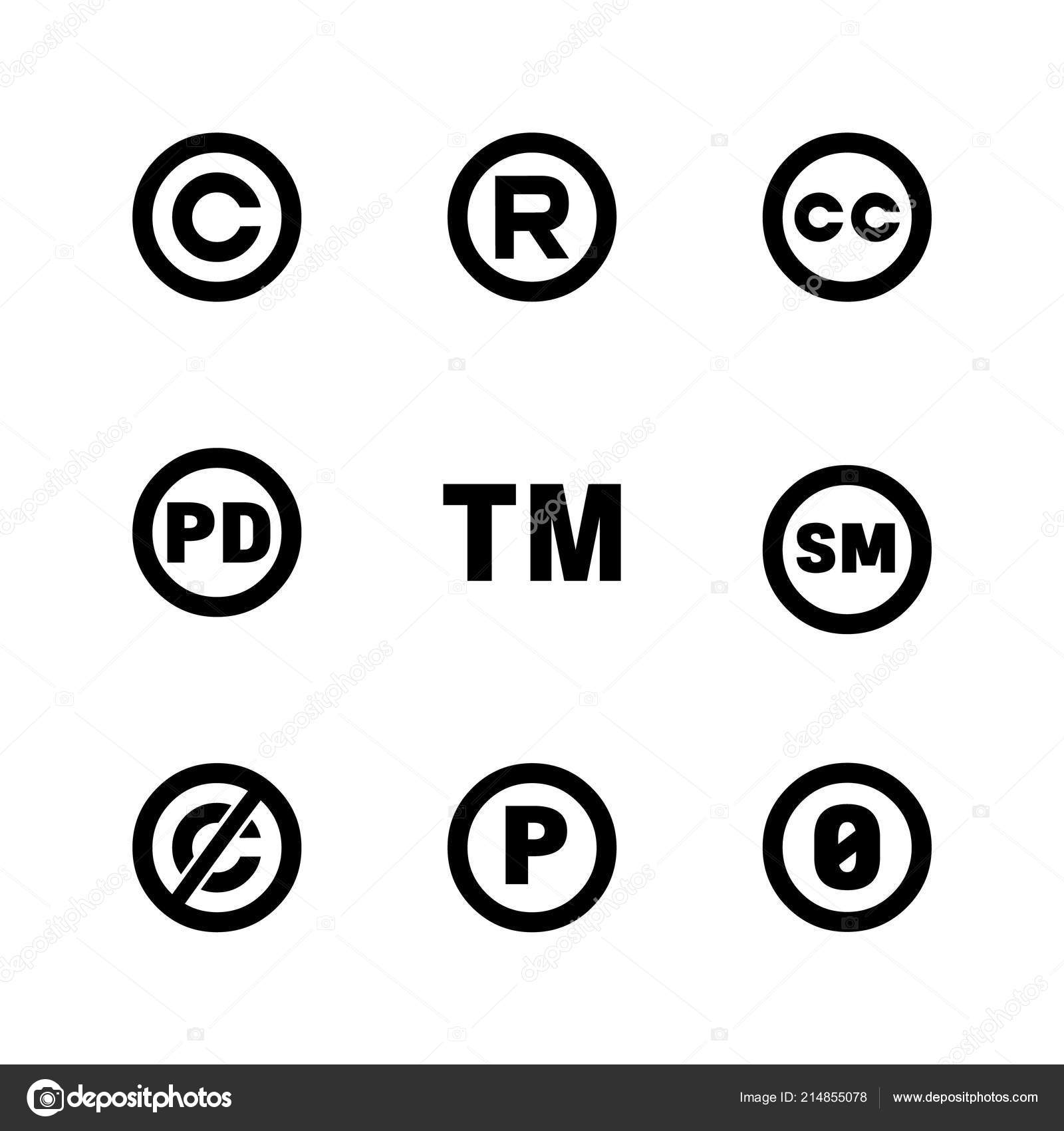 Trademark And Copyright Symbol