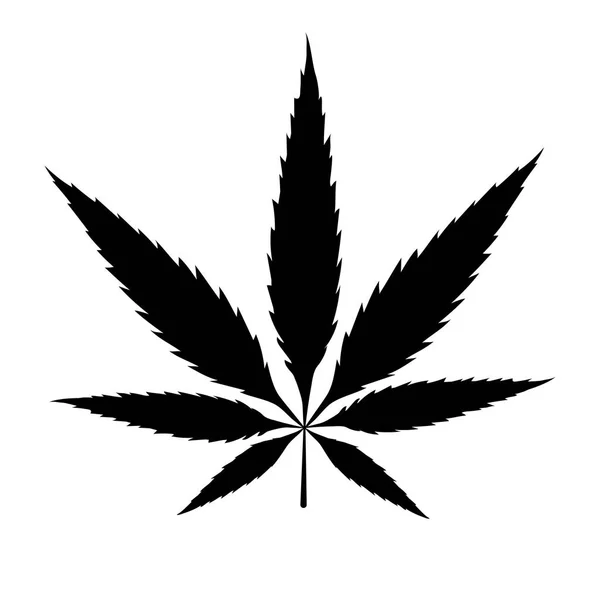 Vector cannabis leaf silhouette. Marijuana. Stock Vector Image by ...