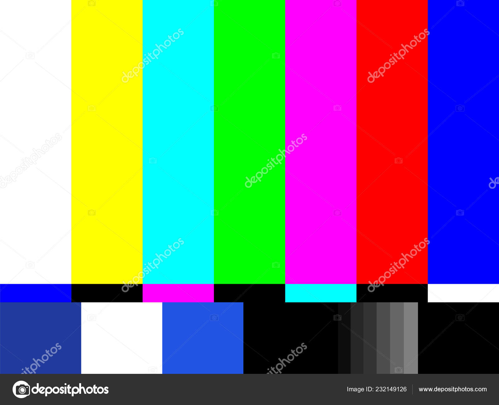Old Test Screen Retro Channel Signal Screensaver Stock Vector Image by ...