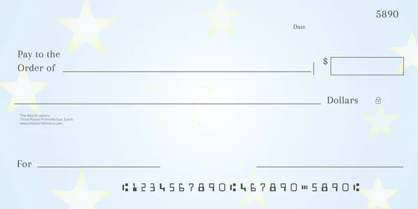 Blank template of the bank check. Checkbook cheque page with empty ...