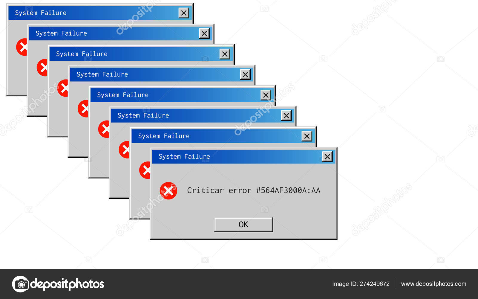 Classic window alert dialog box of system error. Stock Vector Image by ...