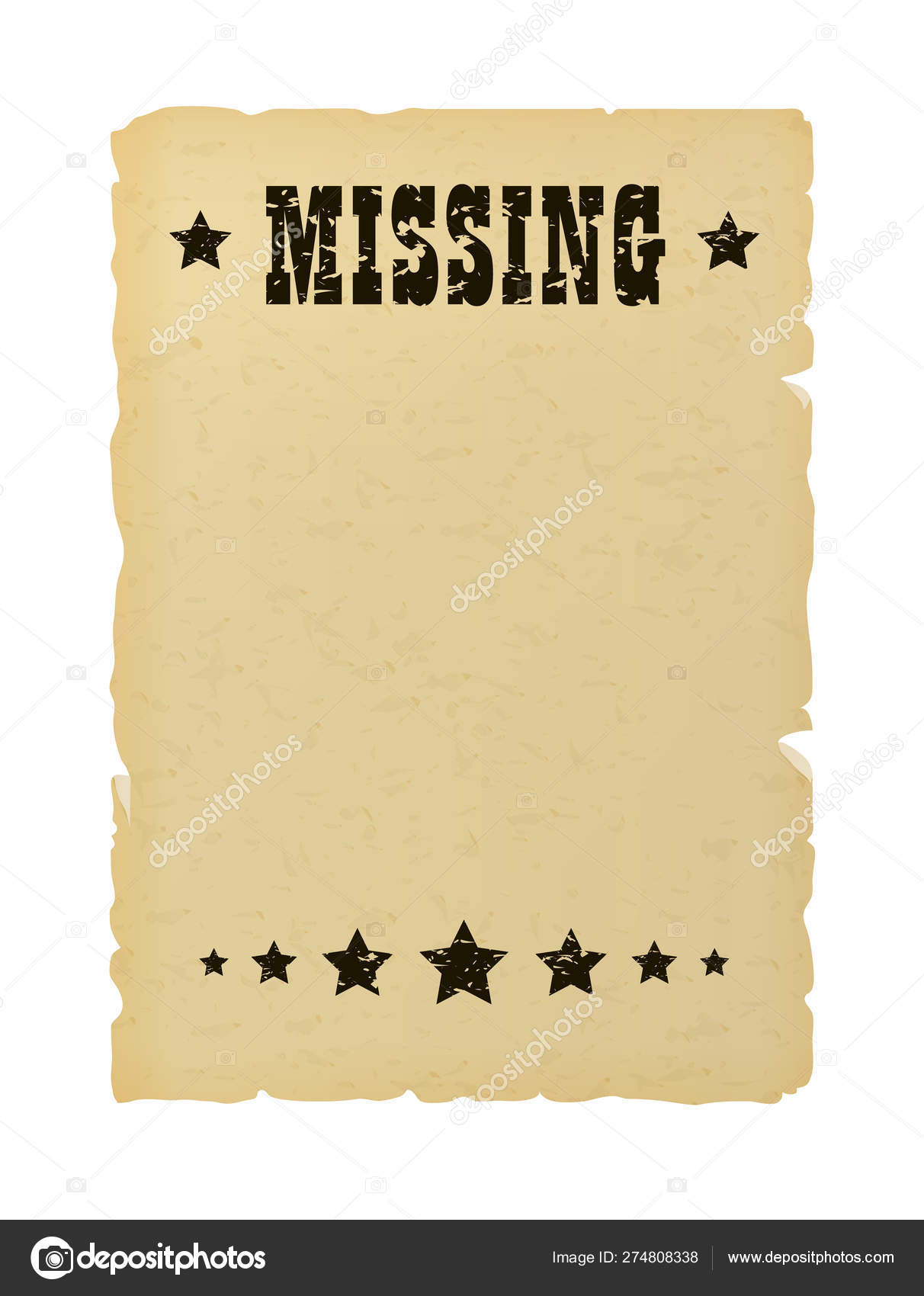 Blank Missing Poster