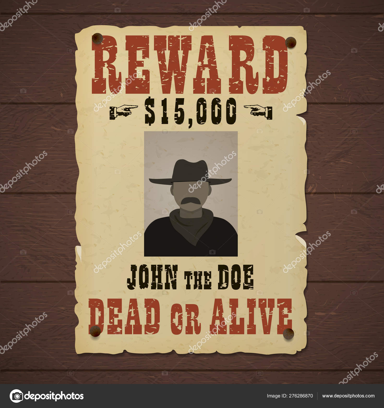 Cartel de recompensa. Se busca bandera viva o muerta con silueta de ...