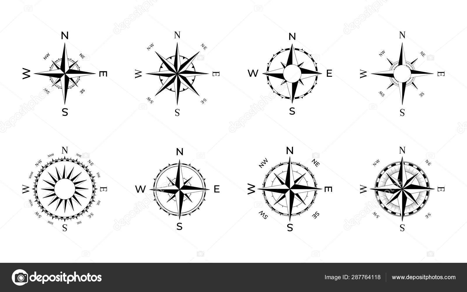 Modern Compass Rose Designs