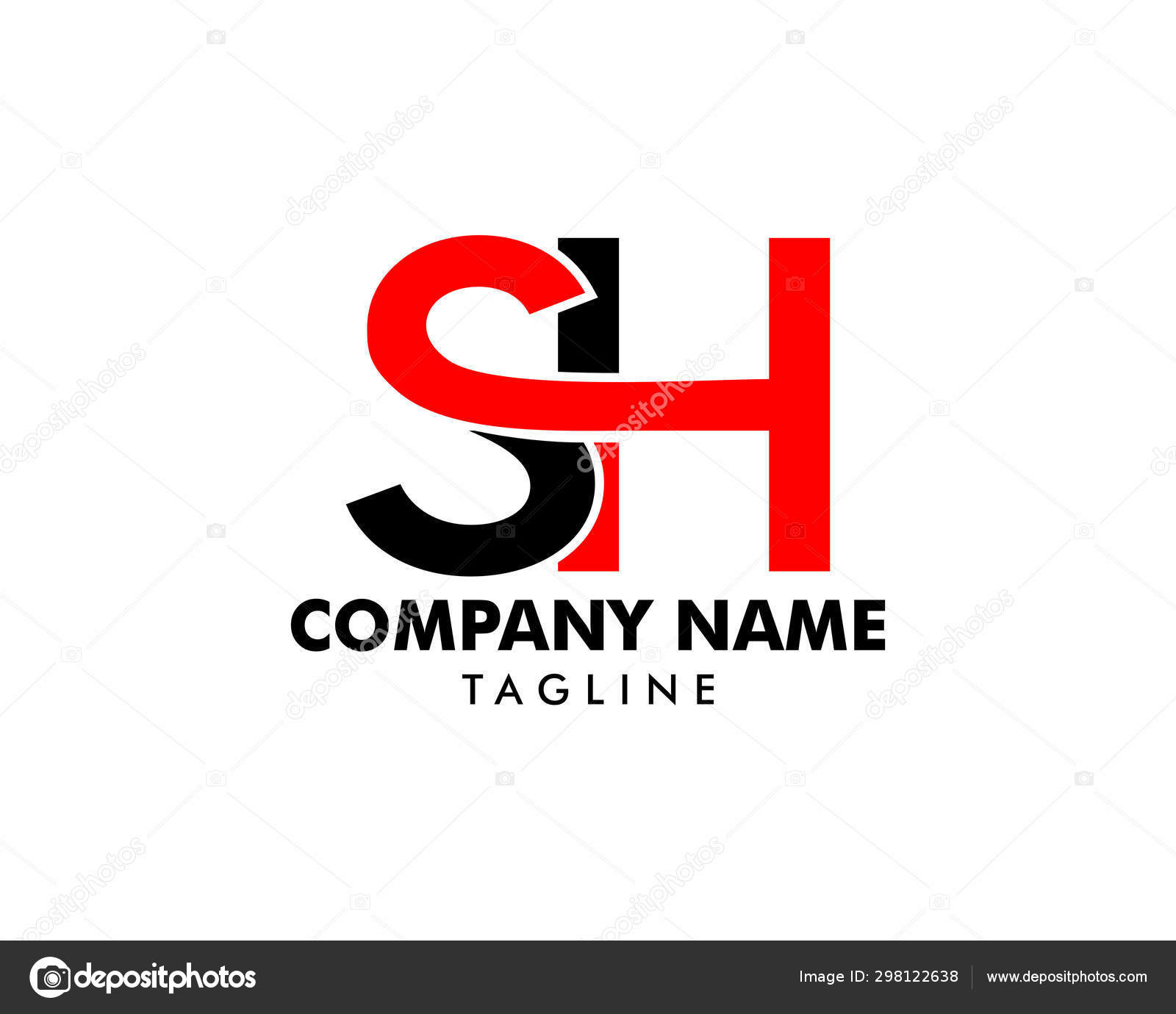 Initial Letter SH Logo Template Design Stock Vector Image by ©meisuseno ...