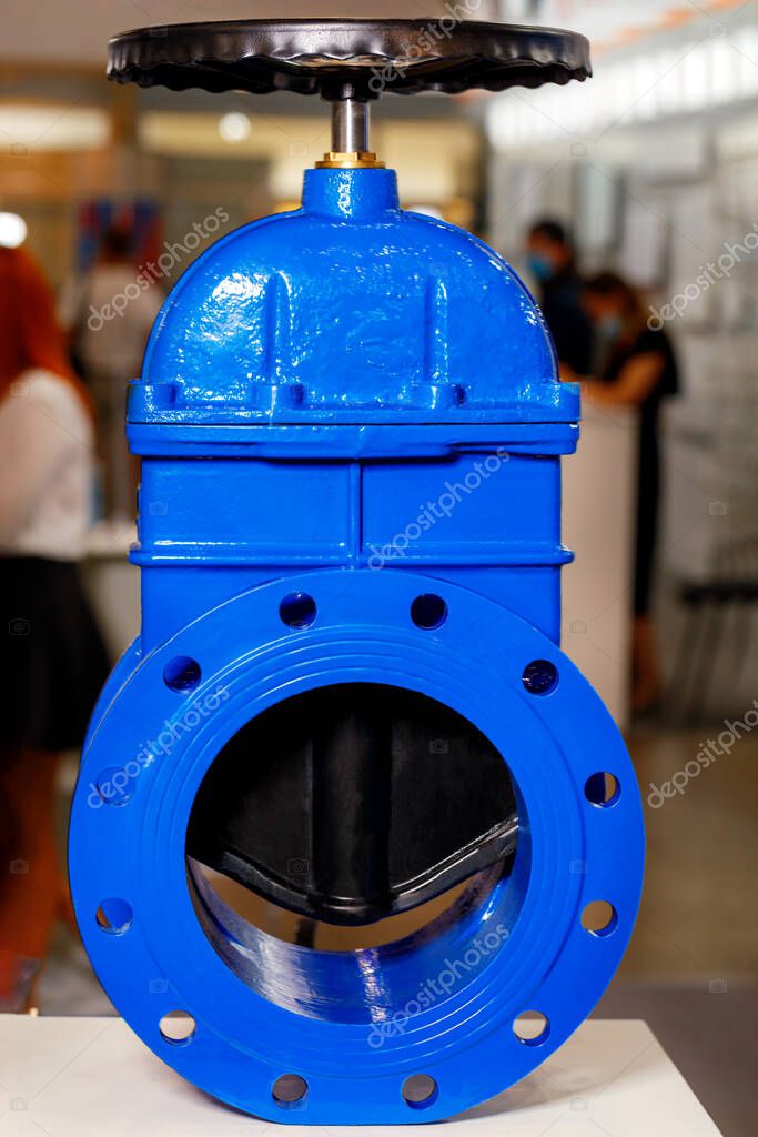 Válvula de cierre industrial de gran diámetro con cuña cauchutada como ...