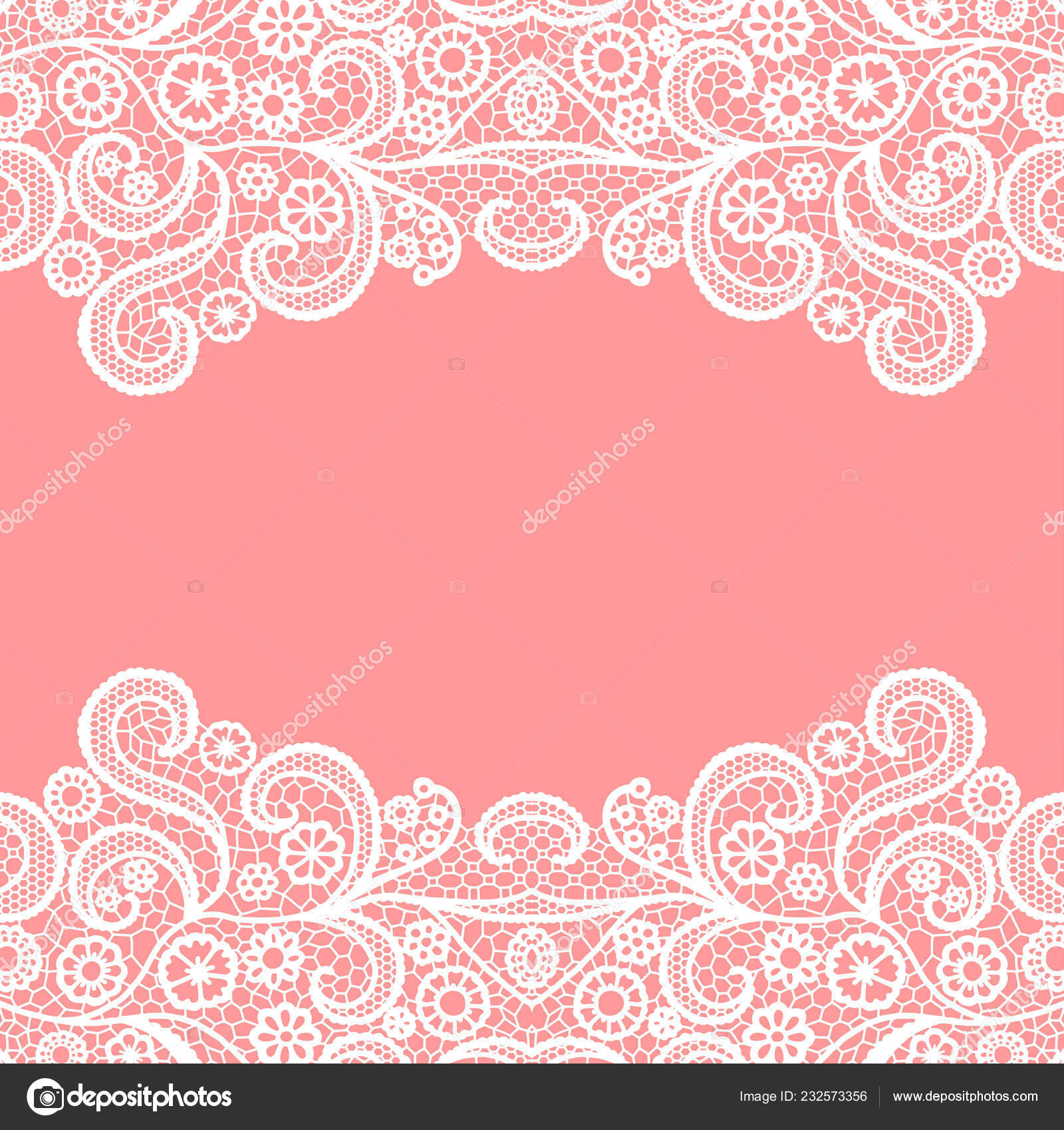 Vintage Pink Lace Border
