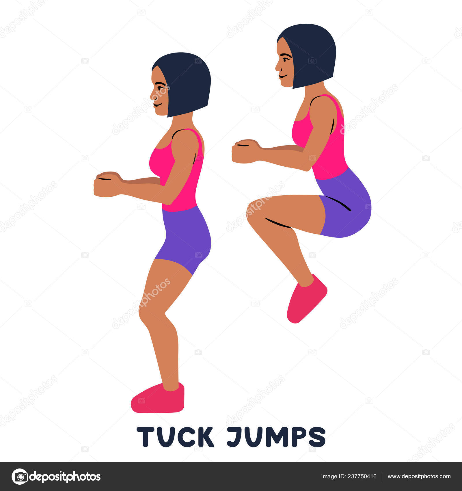Tuck Jump Oefening Squat Into Pushup Into Tuck Jump By Stephanie R.