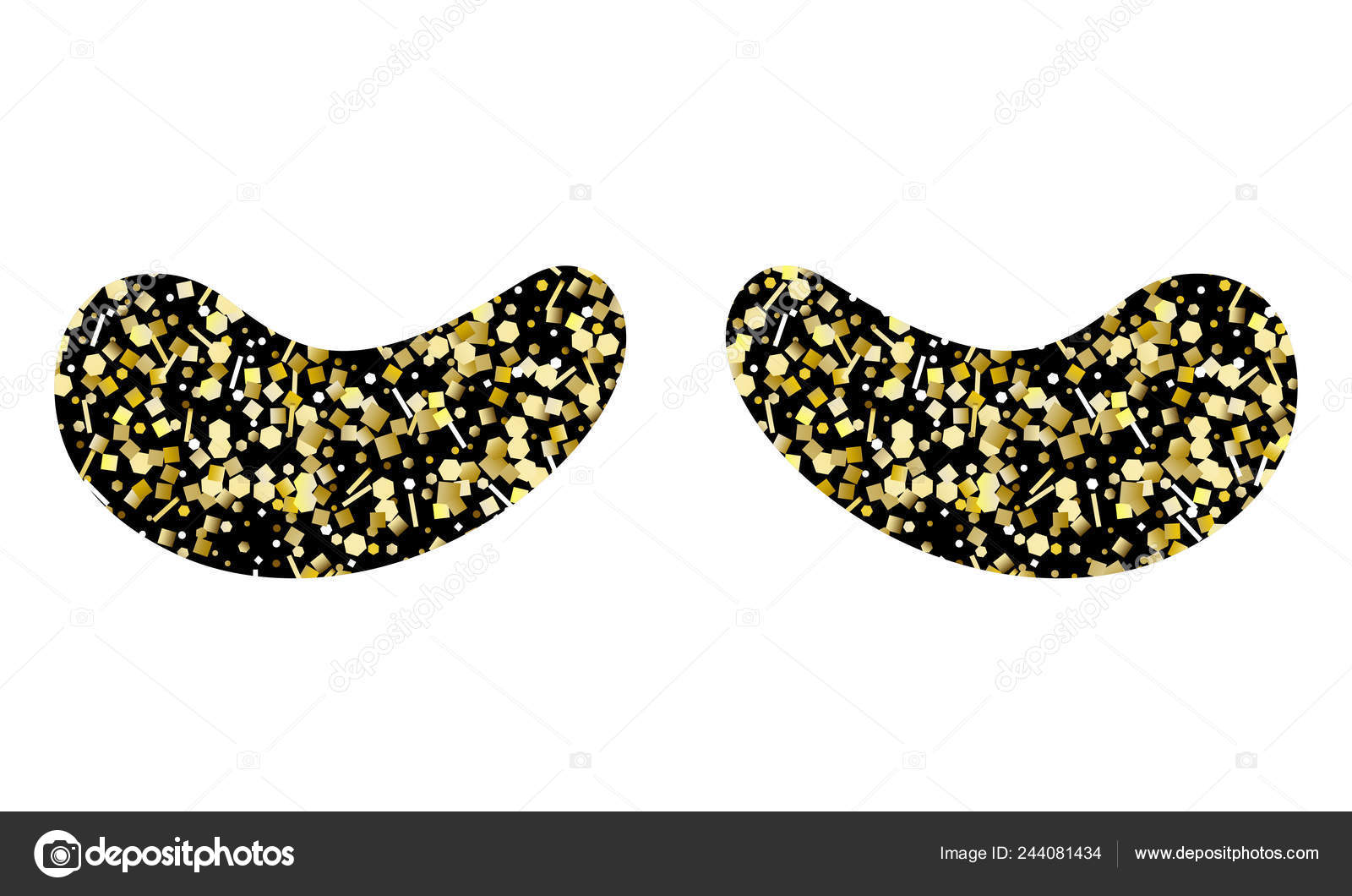 Eye Patches Isolated White Backround Vector Illustration Stock Vector ...