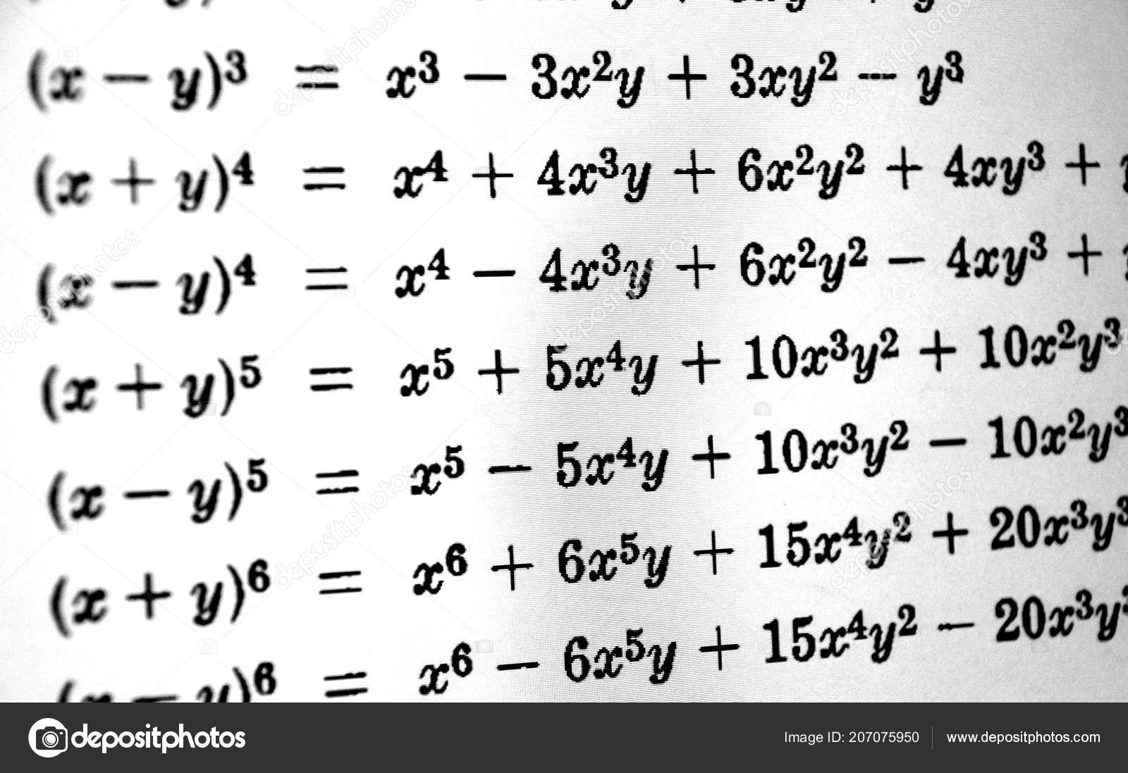 Large Number Mathematical Formulas White Background — Stock Photo ...