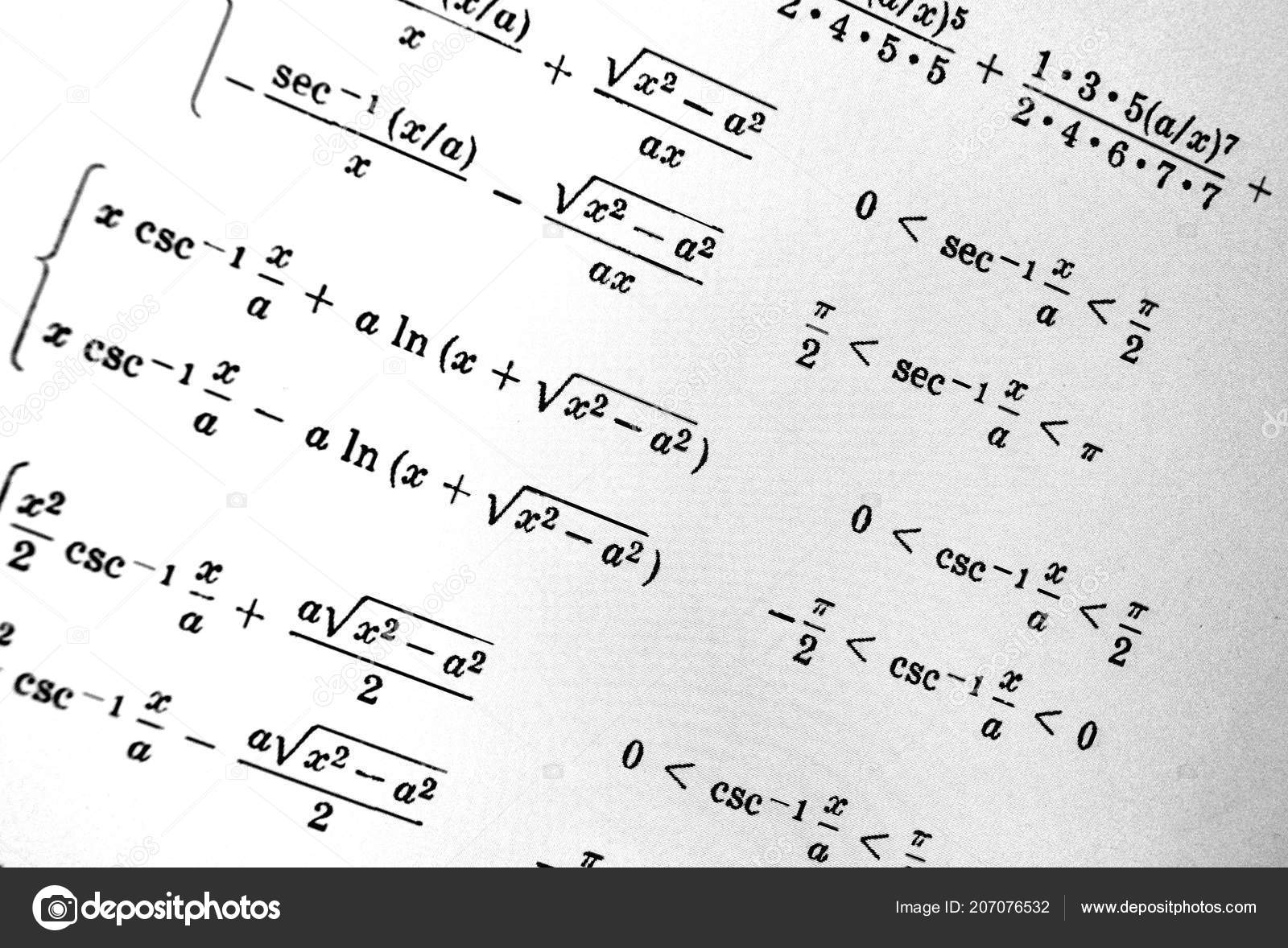 Large Number Mathematical Formulas White Background — Stock Photo ...