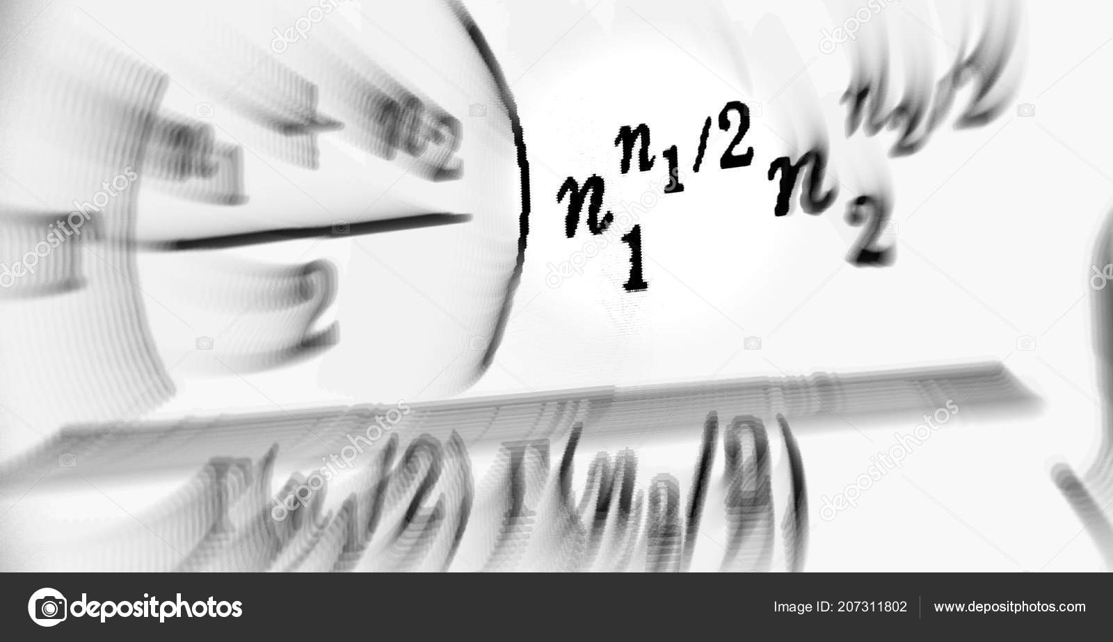 Large Number Mathematical Formulas Focus Zoom White Background — Stock ...