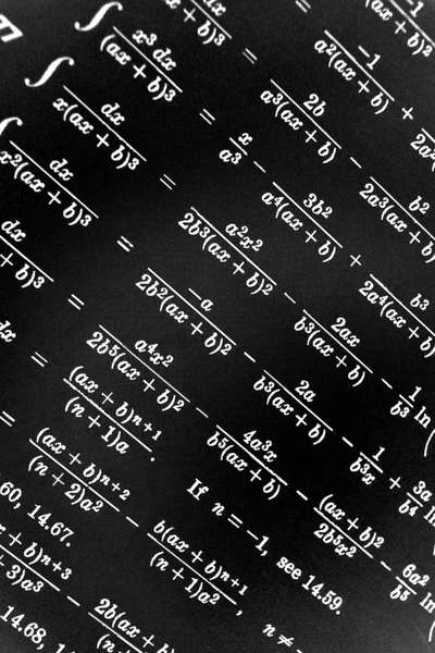 Large Number Mathematical Formulas Black Background — Stock Photo ...