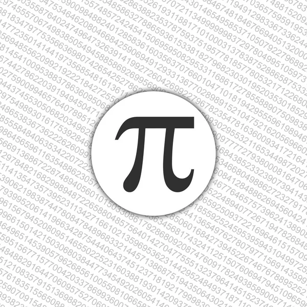 The mathematical constant Pi depicted as a greek letter in the centre ...