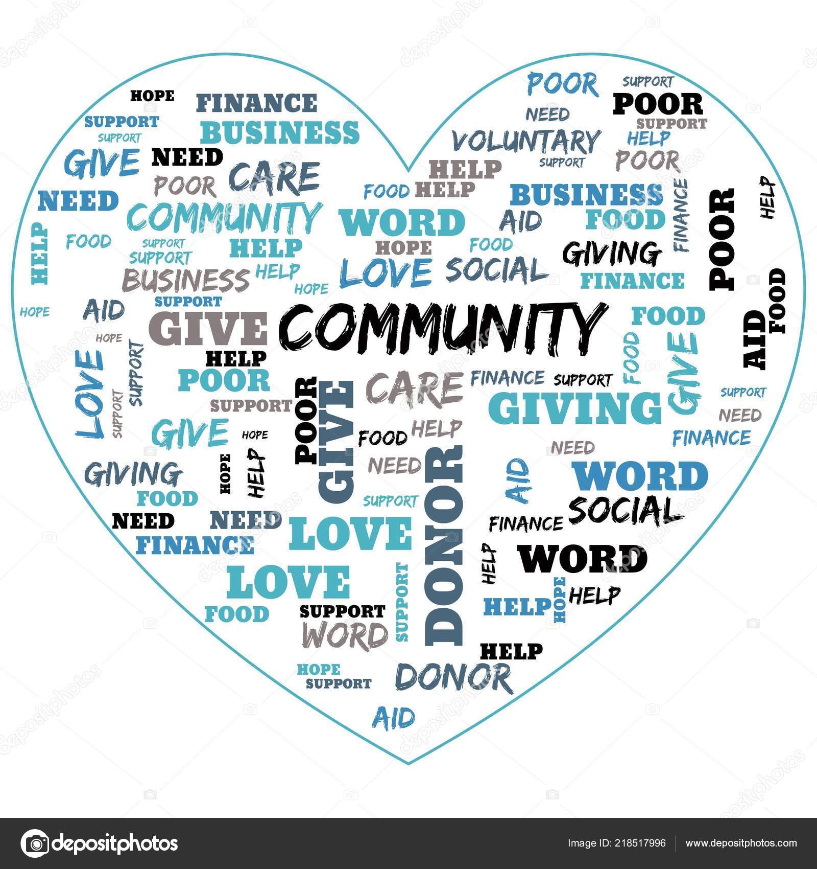 Community Word Cloud Social Concept Background Stock Photo by ...