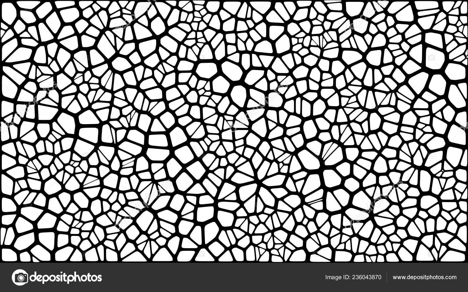 Stained Glass Colorful Voronoi Fillet Vector Abstract Irregular Cells ...