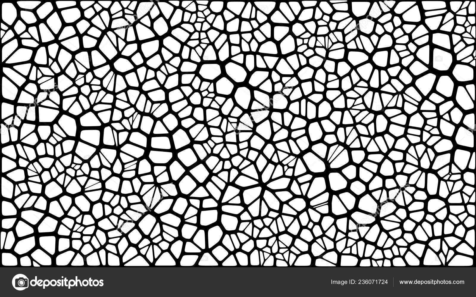 Stained Glass Colorful Voronoi Fillet Vector Abstract Irregular Cells ...