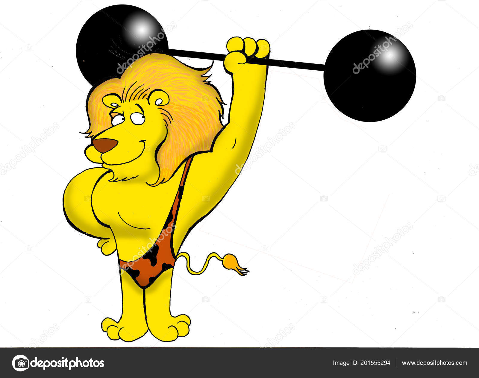 Lion Lifting Weights