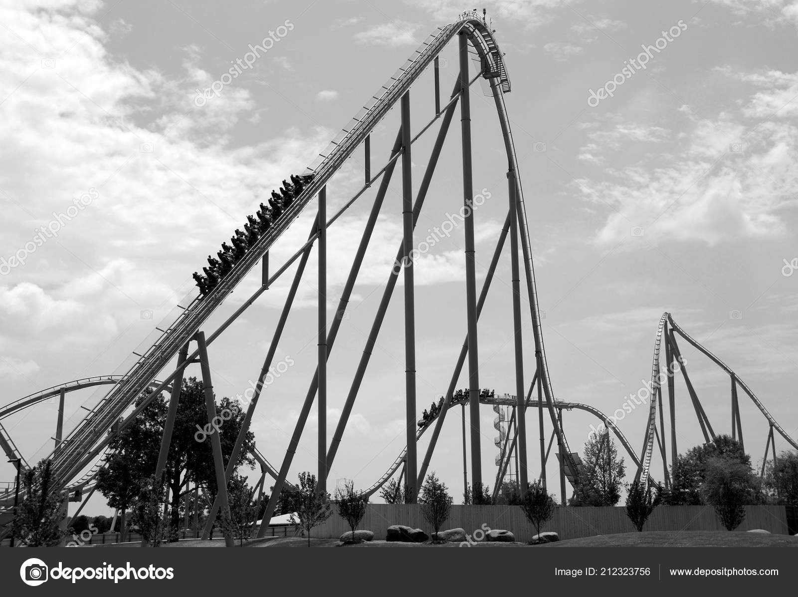 Gemidos completar enlazar roller coaster black and white Solicitante ...