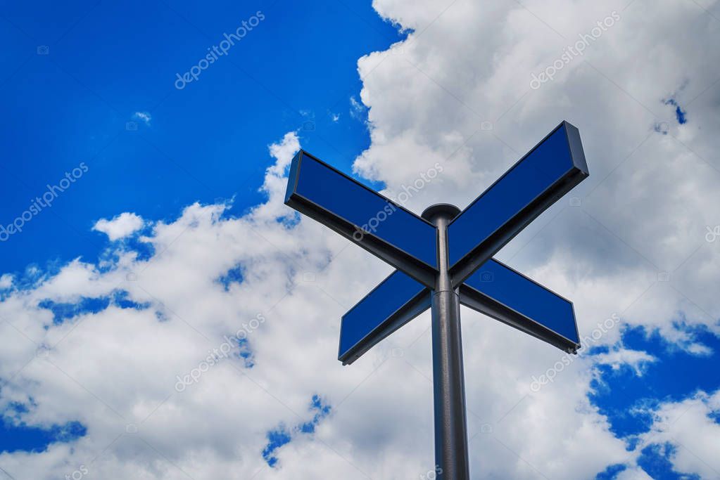 Blue traffic signs - lionright