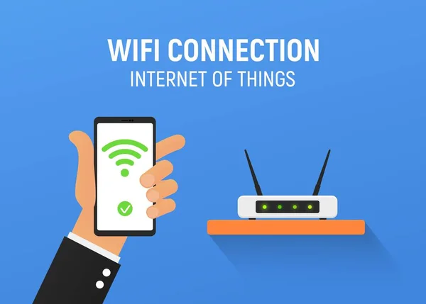 Free wifi connection vector illustration. Internet of things. Wi-fi ...