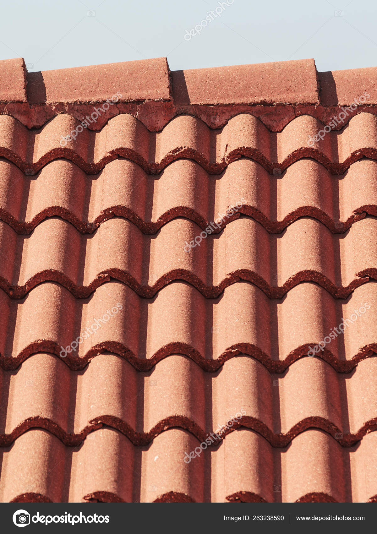 Red tiles roof texture architecture background, Stock Photo by ...