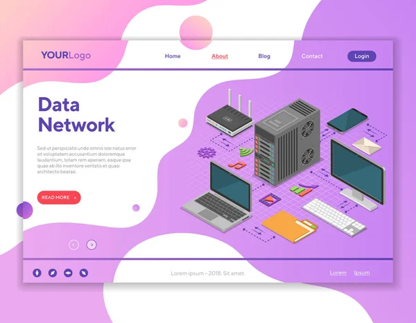 Data Network Cloud Computing Technology Isometric Stock Vector Image by ©TAlexey #209752670