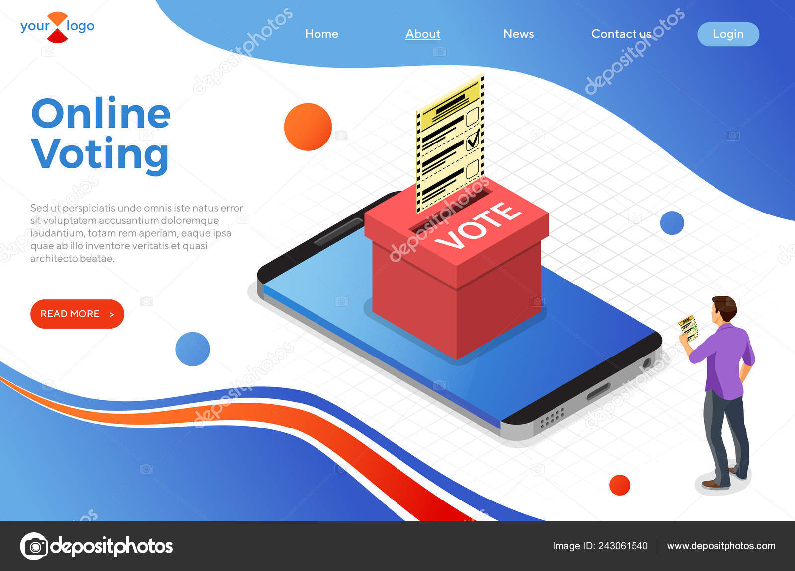 Online Internet Voting Isometric Concept Stock Illustration by ©TAlexey ...