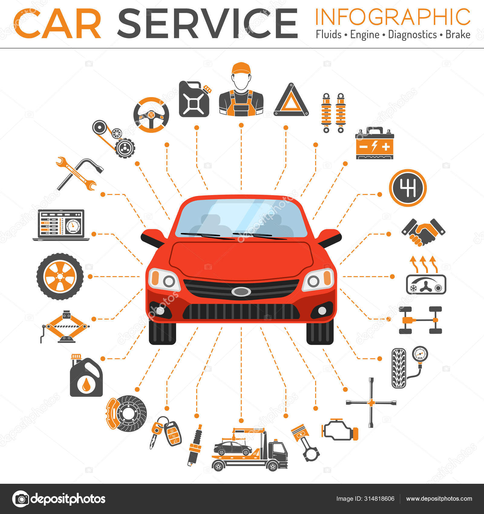 Car Service Infographics Stock Vector by ©TAlexey 314818606