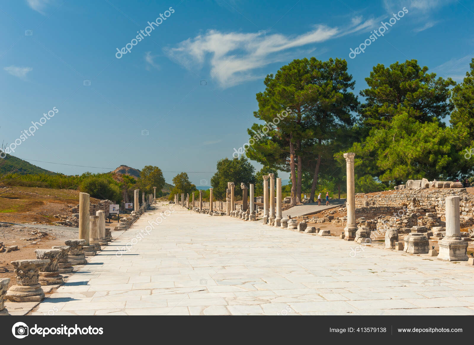 Row Columns Ruins Ancient Greek City Ephesus ⬇ Stock Photo, Image by ...