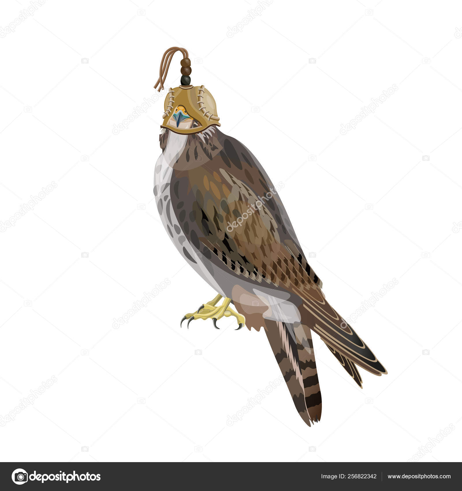 Falcon wearing hood Stock Vector Image by ©newgena #256822342