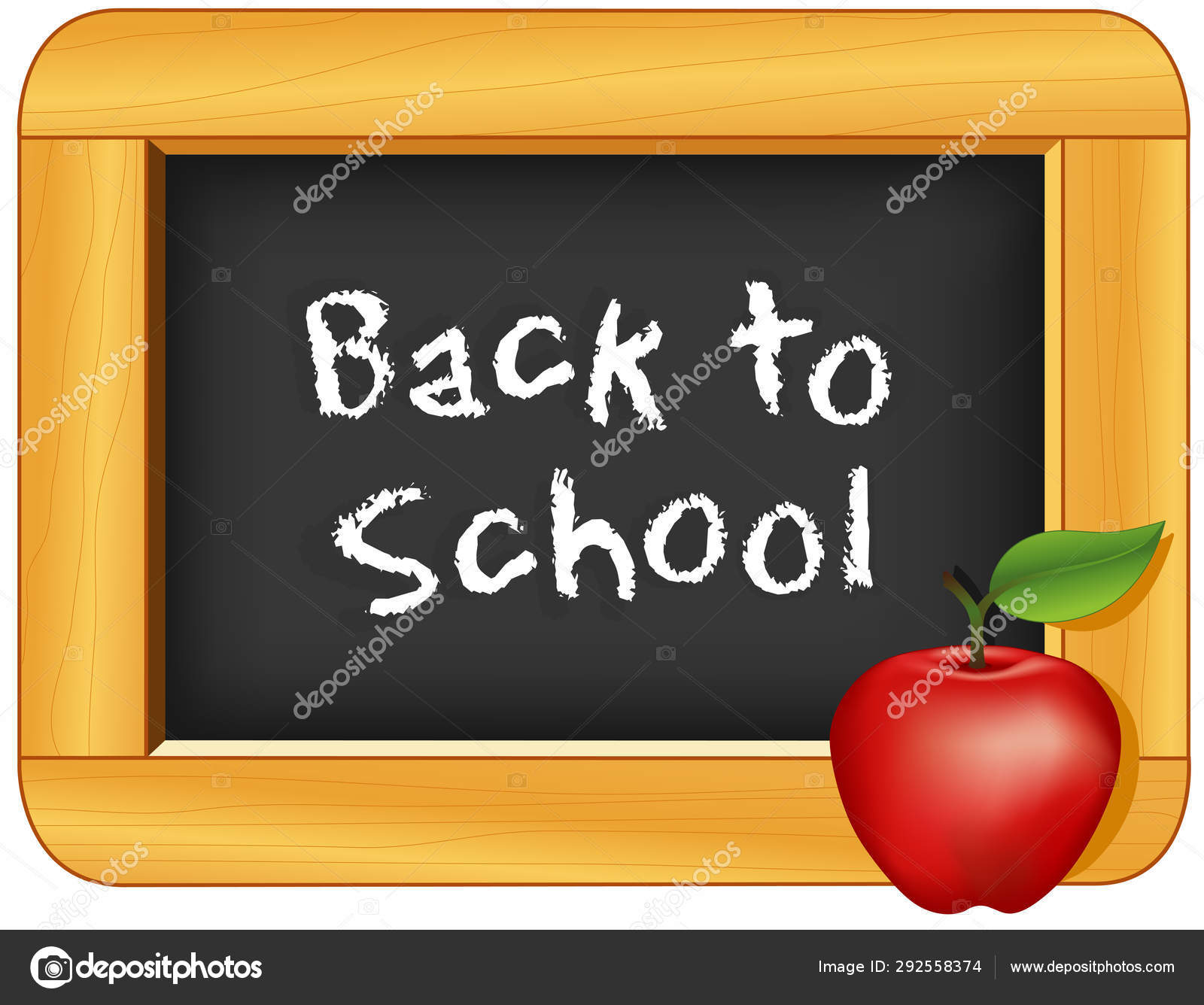 School Chalkboard Apple