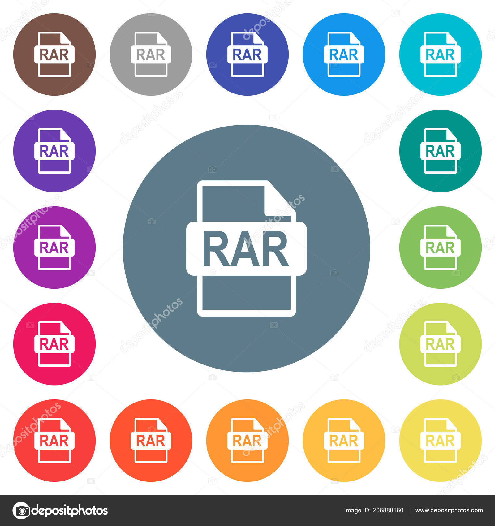 Rar File Format Flat White Icons Color Backgrounds Background Color ...