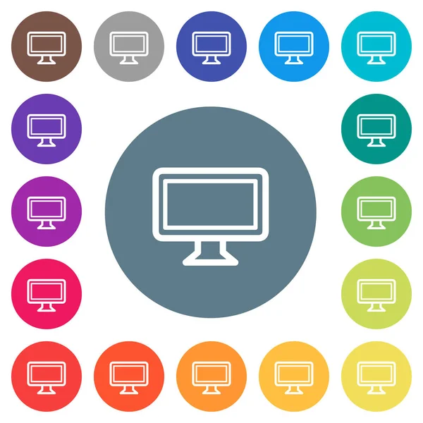 Shared Computer Flat White Icons Color Backgrounds Background Color ...