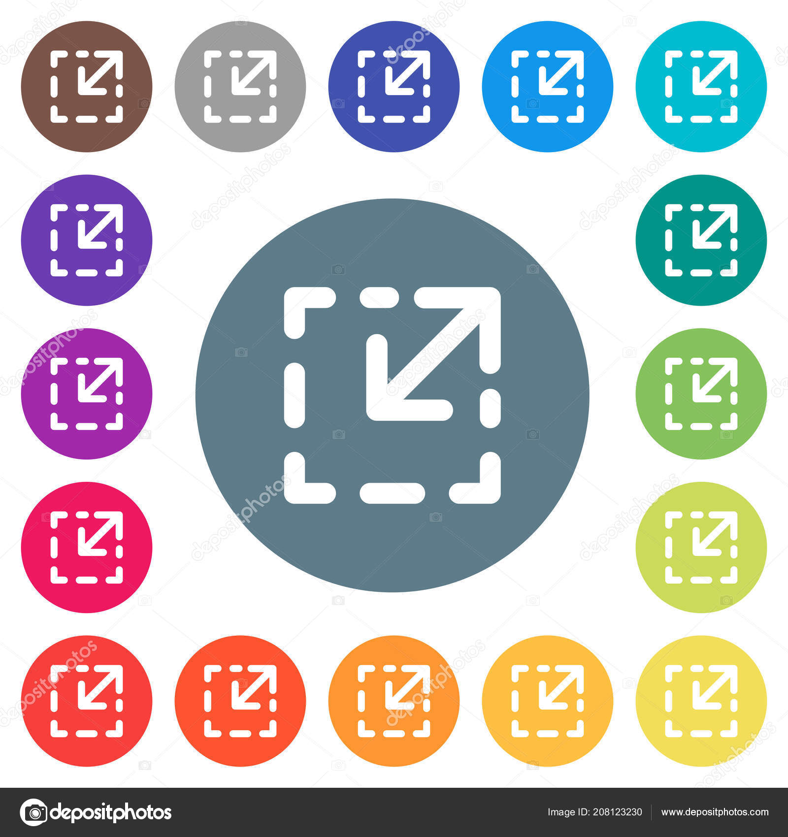 Resize Element Flat White Icons Color Backgrounds Background Color ...