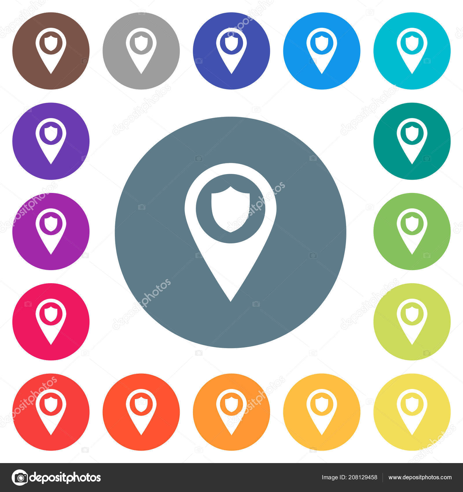 Police Station Gps Map Location Flat White Icons Color Backgrounds ... Police Station Gps Map Location Flat White Icons Color Backgrounds ...