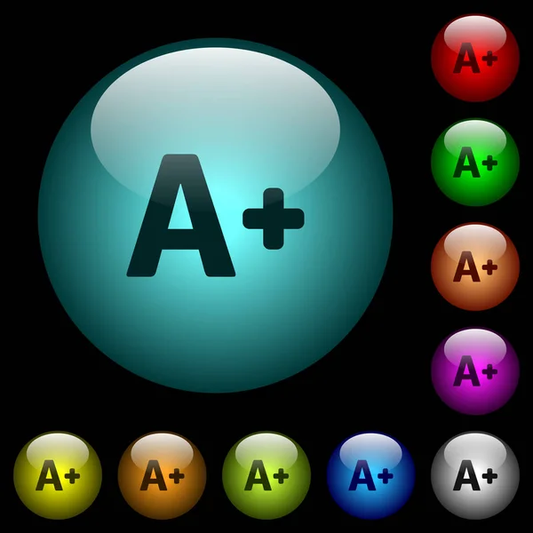 Increase font size color glass buttons Stock Vector Image by ©renegadehomie #130567210