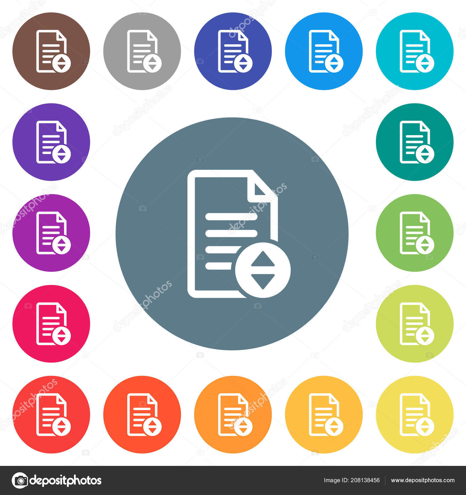 Document Scrolling Flat White Icons Color Backgrounds Background Color ...