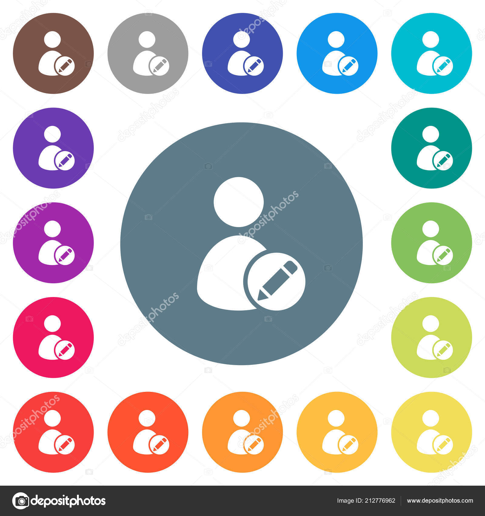 Rename User Flat White Icons Color Backgrounds Background Color ...