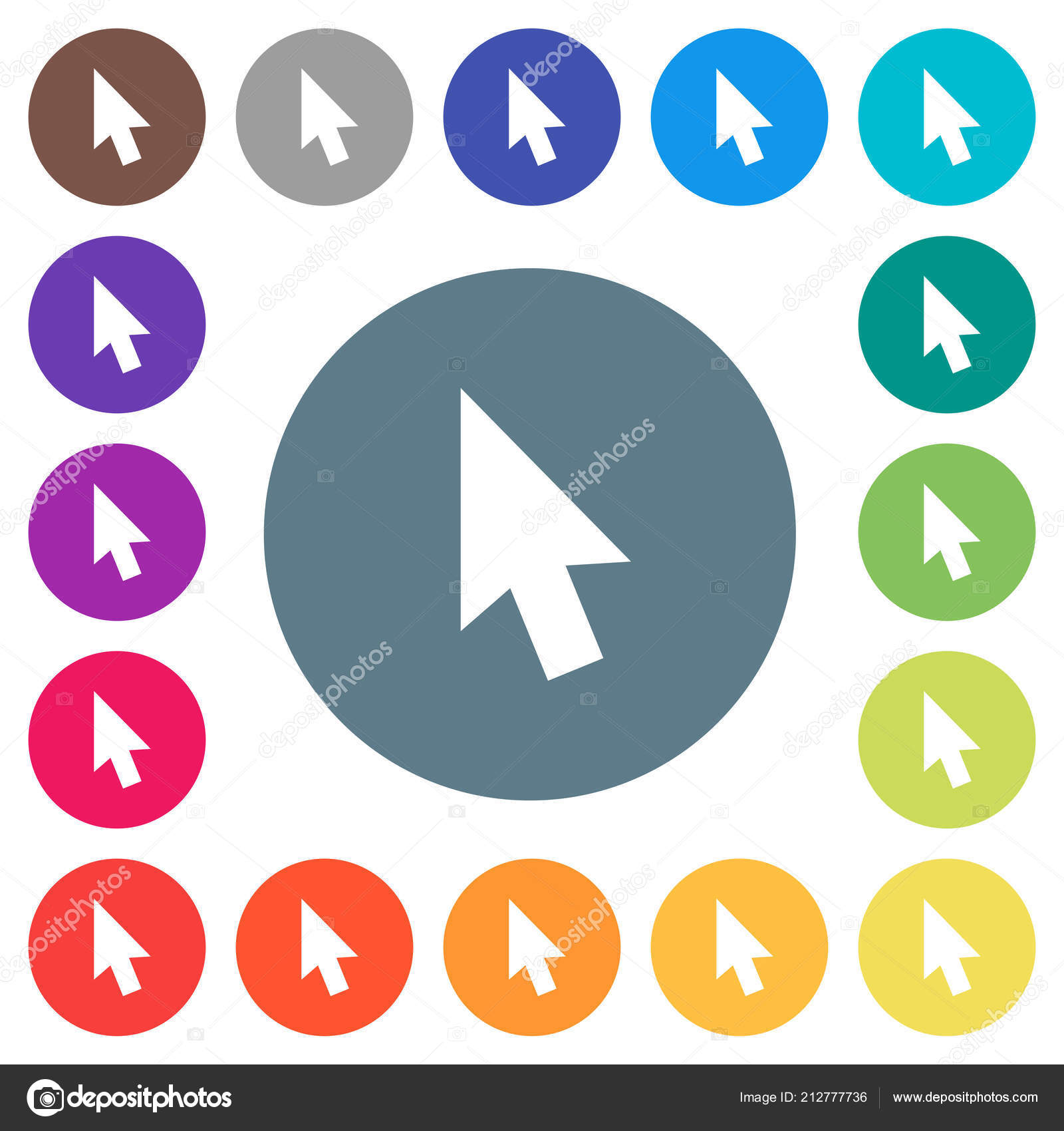 Mouse Cursor Flat White Icons Color Backgrounds Background Color ...