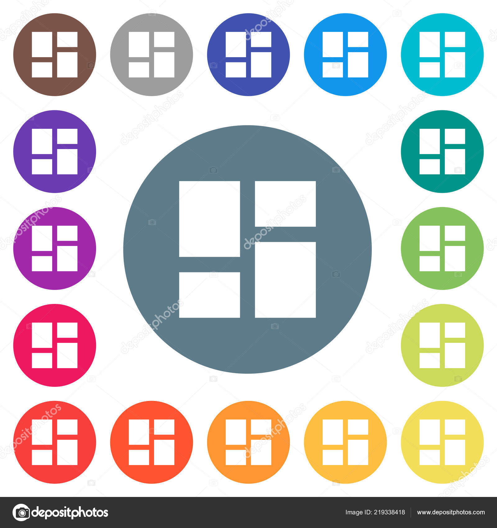 Admin Dashboard Panels Flat White Icons Color Backgrounds Background ...