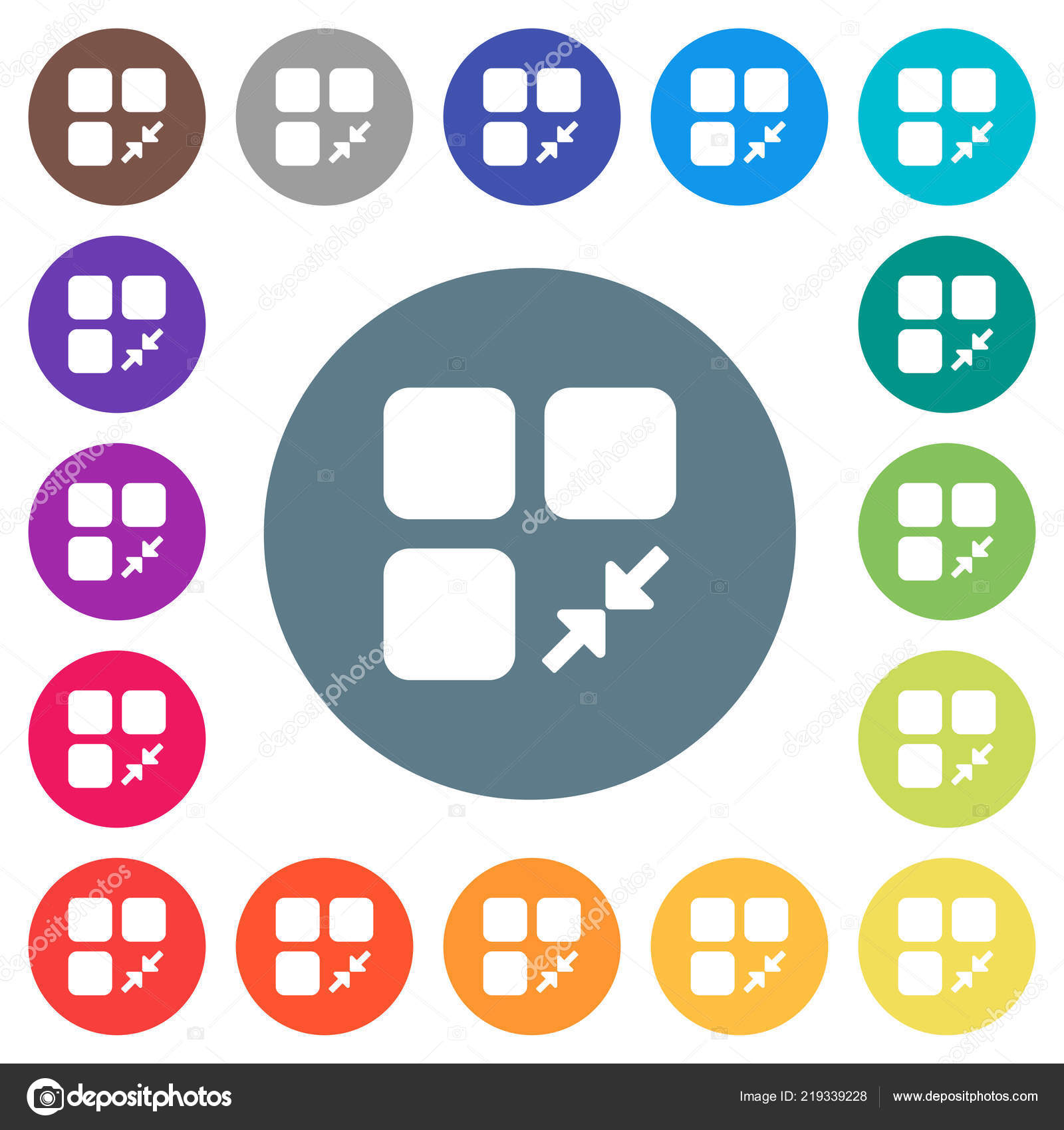 Reduce Component Flat White Icons Color Backgrounds Background Color ...