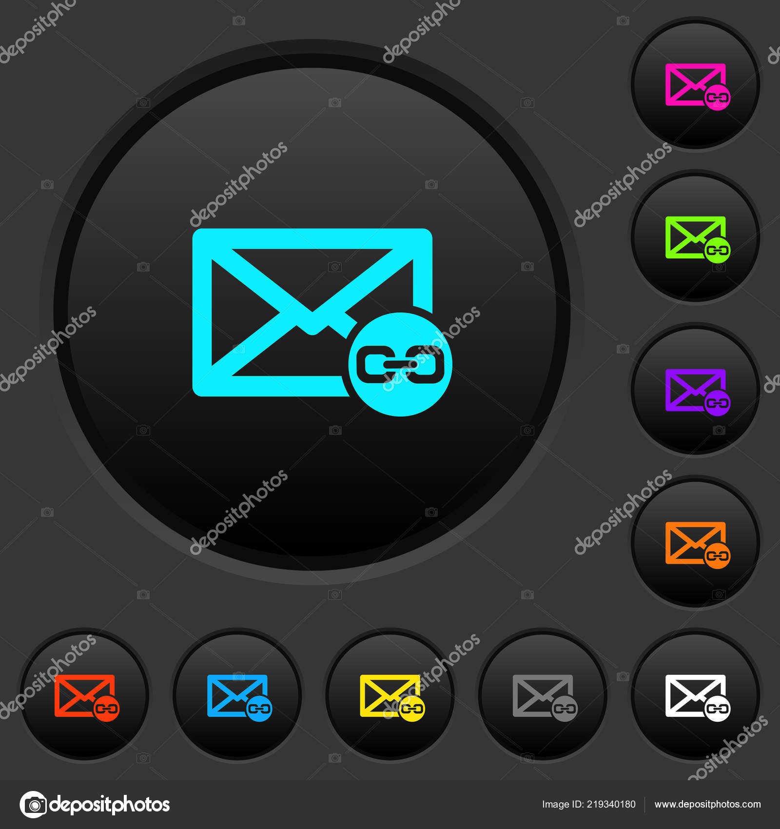 Mail Attachment Dark Push Buttons Vivid Color Icons Dark Grey Stock ... Mail Attachment Dark Push Buttons Vivid Color Icons Dark Grey Stock ...