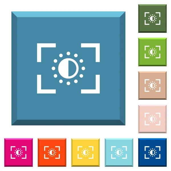 Camera Saturation Setting Flat White Icons Color Backgrounds Background ...