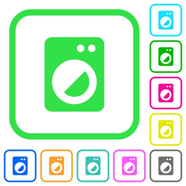 Shocked Emoticon Vivid Colored Flat Icons Curved Borders White ...